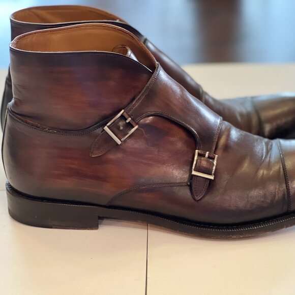 Magnanni | Shoes | Magnanni Mens Leather Double Monk Strap Chukka ...